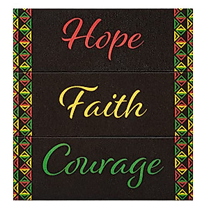 JennyGems Black History Month, African American Decor, Black History Decor, Hope Faith Courage, 3pc Mini Wood Block Set, African American Decor, Tiered Tray, Made in USA