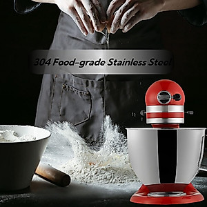 5 Quart Stainless Steel Mixer Bowl for KitchenAid Stand Mixers, Compatible with 4.5 & 5 QT KitchenAid Tilt-Head Mixers, KitchenAid Mixer Accessories, KitchenAid Replacement Bowl