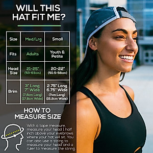SAAKA Performance Sports Hat. Lightweight, Quick Drying. Running, Tennis & Golf Cap for Women (Graphite, Medium/Large)