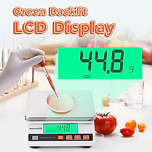 Bonvoisin Precision Scale 10kgx0.1g Digital Lab Scale Accurate Electronic Balance Portable Laboratory Analytical Balance Industrial Counting Scale Jewery Kitchen Scale CE Certified(10kg, 0.1g)