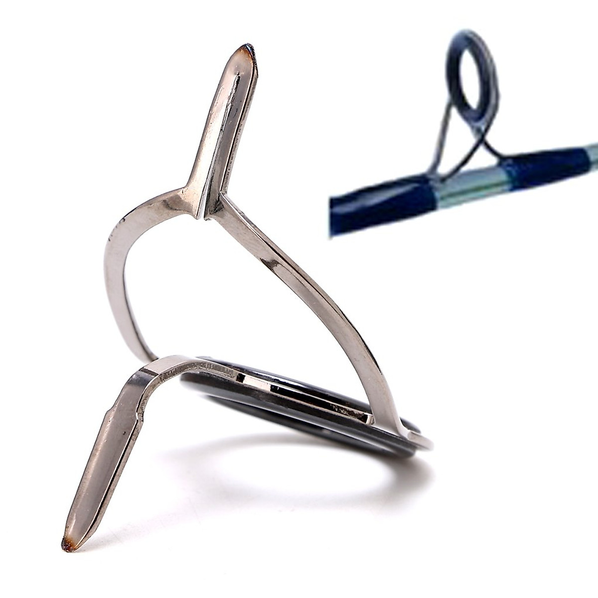 UNTERING 8Pcs 6# - 30# Stainless Steel Eye Rings Fishing Rod Guides Tips Line Repair Kit