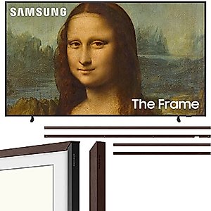 SAMSUNG QN43LS03BA 43 inch The Frame QLED 4K UHD Quantum HDR Smart TV (2022) Bundle 43" Customizable Bezel Modern Brown