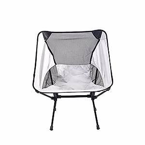 Lightweight Portable Folding Camping Chair Compact Beach Camp Chairs for Adults Foldable Backpacking Chair Outdoor Chair for Camping Hiking Lawn Picnic Outside Travel (Grey)