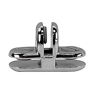 Prolinemax 5 Pc Chrome 3 Way Glass Connector 3/16'' Use Cubic Cubbie Connector Clip Tempered Glass