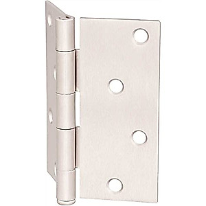 Everbilt 4 in. Satin Nickel Square Corner Door Hinge