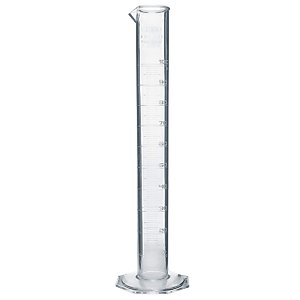 EISCO Graduated Cylinder, 100mL - Class B Tolerance - Octagonal Base - TPX Plastic - Industrial Quality, Autoclavable