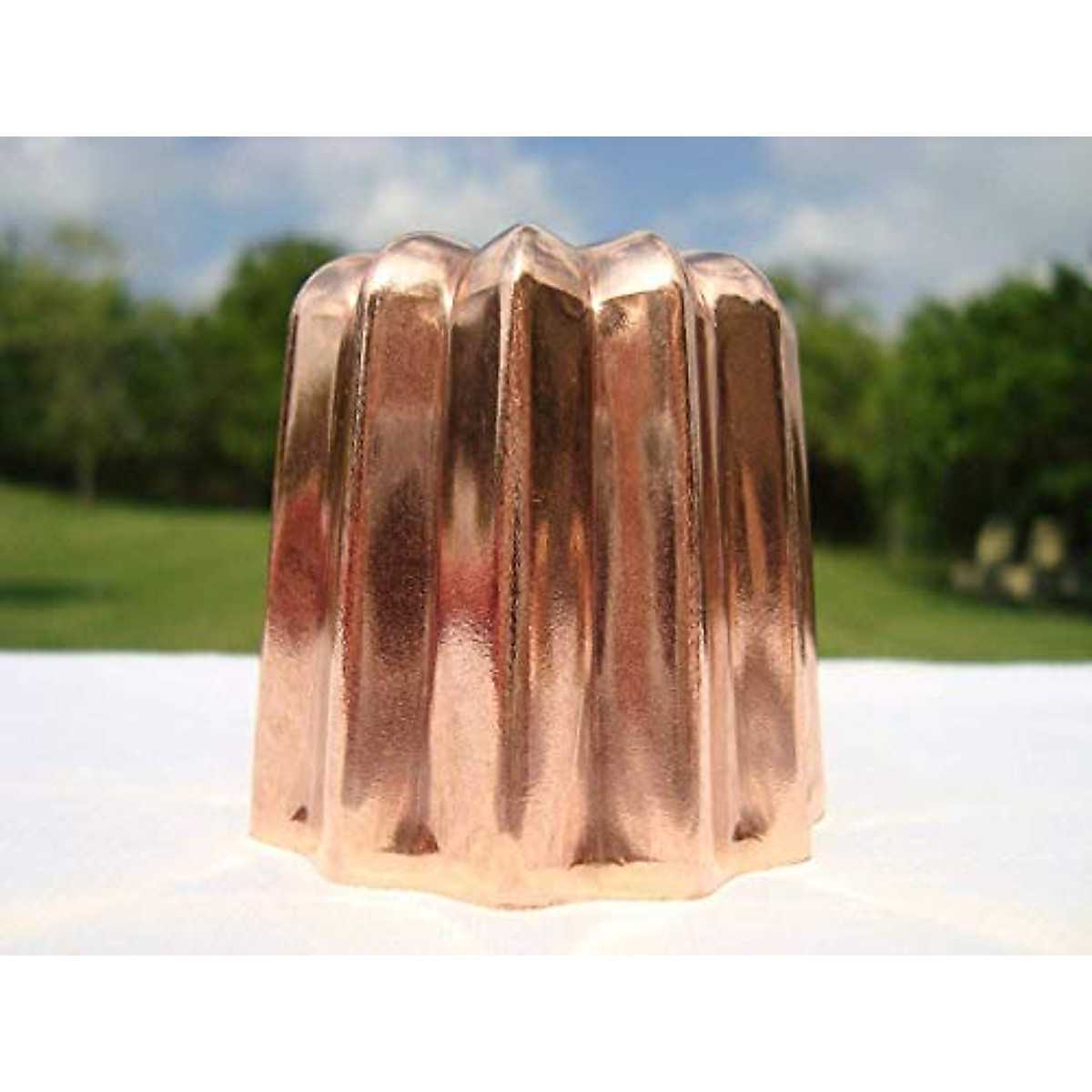 2.1 inch Copper Canele mold from Bordeaux a Set of Twelve tinned molds