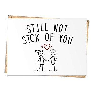 Valentine's Day Card, Anniversary Card - Romantic Greeting Card for Husband, Wife, Boyfriend, or Girlfriend