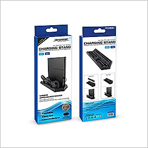 Dobe PS4 Pro Dual Charging Dock Veritcal Stand USB HUB with Cooling Fan for Sony PlayStation 4 Pro and PS4 Slim System