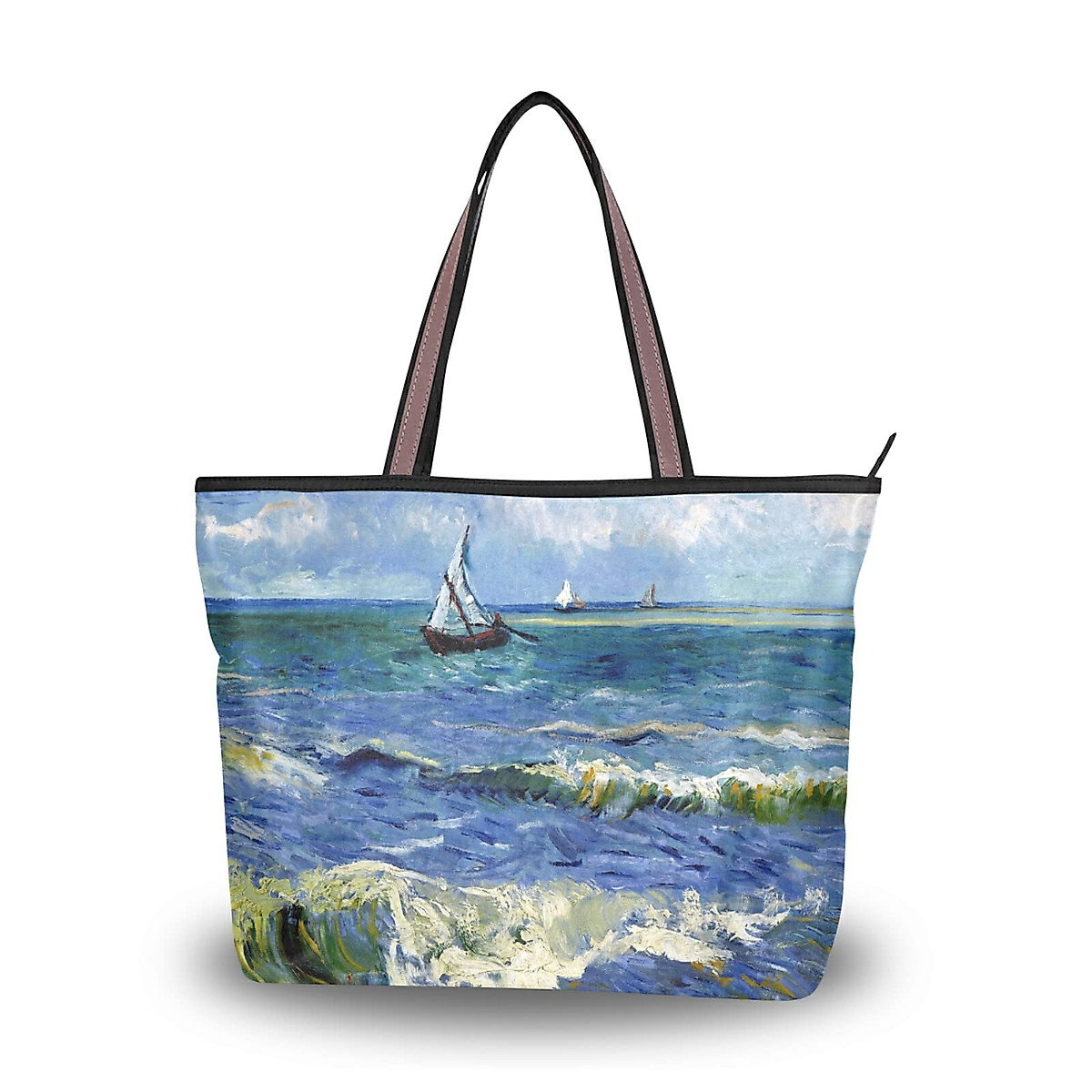 Women's Tote Shoulder Bag Monet Sailboat Sea Top Handle Bag Handbag