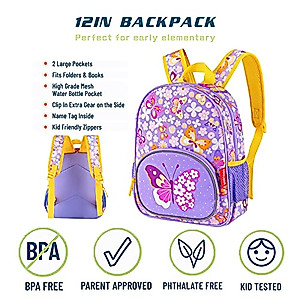 Daaupus 12-Inch girl preschool backpack,Kids Backpack for Boys & Girls, Perfect for Daycare and Preschool, Unique design print backpack for school and travel