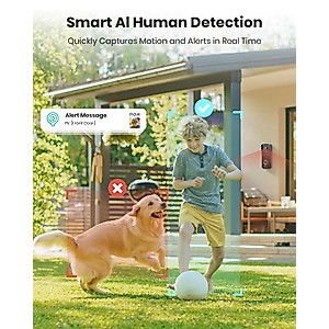 CAMSTRO Doorbell Camera Wireless - 3K Video Doorbell with Chime, 2.4G WiFi Outdoor Security Cemera,Smart Human Detection, 2-Way Audio,Voice Changer,Night Vision,Works with Alexa and Google Assistant