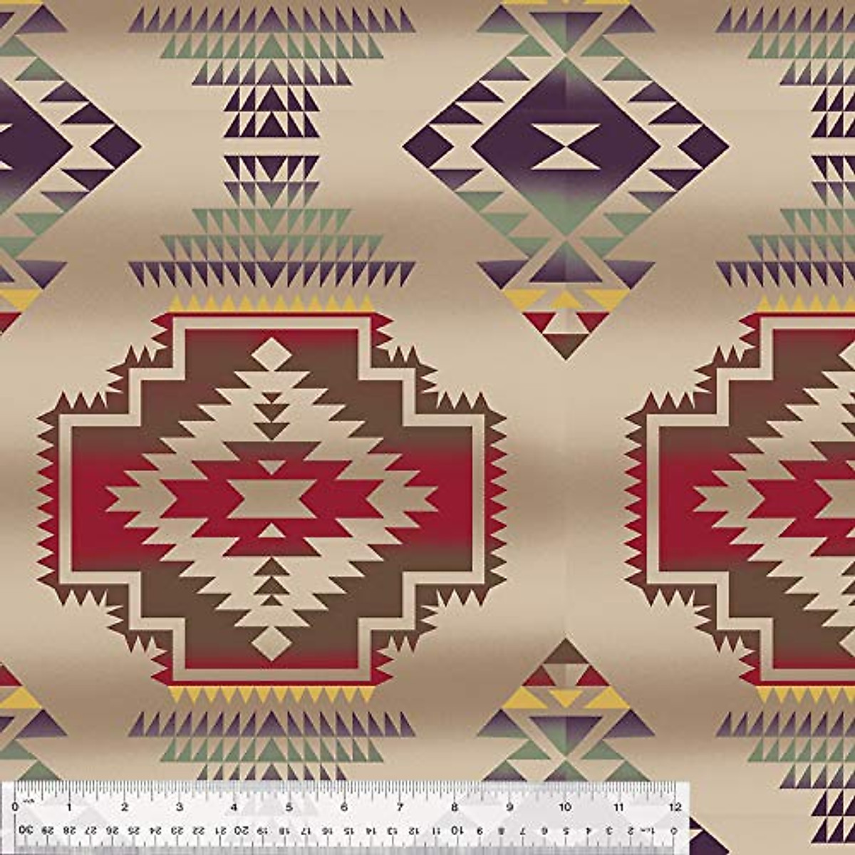 Native American Design Anti-Pill No-Sew Throw Fleece Fabric Kit (72x60)