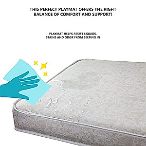 Dream On Me 3" Fiber Playmat, Excellent Comfort & Support, Waterproof Vinyl Cover, Greenguard Gold Certified, Environment Safe Playmat