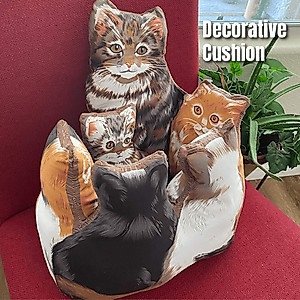 Lily's Home Door Draft Stopper and Air Seal Gap Blocker, Fits 36 Inch Wide Flush Doors, Ideal Solution for Cold or Hot Air Drafts, Cat Lovers Design (37" Wide, 2 Lbs. Weight)