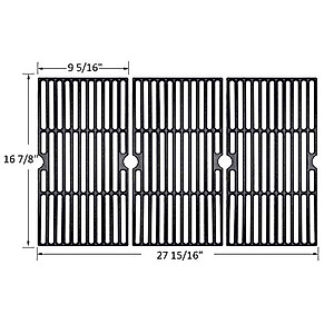 Rejekar Porcelain Cast Iron Grill Grates Cooking Grid Replacement for Charbroil 463436213, 463436214, 463436215, 463440109 Gas Grills 16 7/8" BBQ Grates Replacement Parts