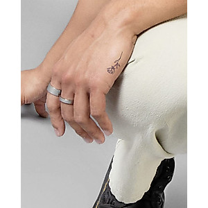 Inkbox Rose Temporary Tattoo, Realistic Long Lasting Semi-Permanent Tattoo, Authentic Tattoos For Women and Men with Easy Application - Lasts 5-10 Days, Moiety, 2x2