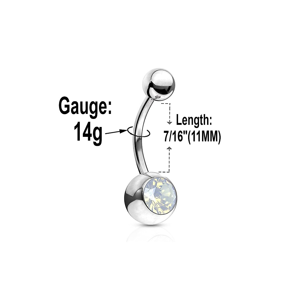 BodyJewelryOnline 12 Random Belly Navel Rings 316L Surgical Steel comfortable and long lasting 14 Gauge - 7/16 inche (11MM) Piercing Jewelry - Sold as a pack of 12