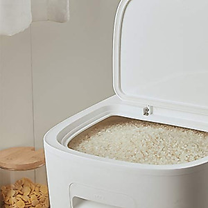 YARNOW Rice Storage Container Airtight Kitchen Grain Containers Food Storage Container with Lid for Rice Grain Sugar Flour Storage, Green