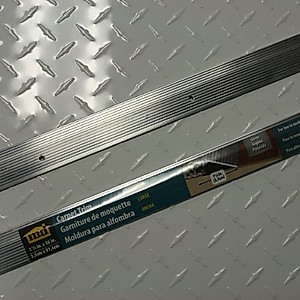 M-D Building Products 78071 Fluted 1-3/8-Inch by 36-Inch Carpet Trim, Silver