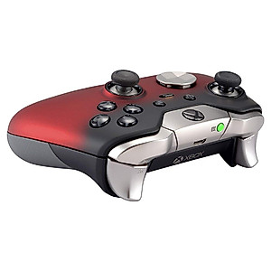 eXtremeRate Shadow Red Replacement Faceplate Shell Side Rails for Xbox One Elite Controller (Model 1698) - Controller & Back Shell NOT Included