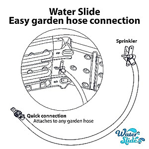 XDP Recreation Free N’ Swing with 5' Water Wave Slide - Outdoor Backyard Kids Fun Swing Set with Galvanized Steel Frame, Gray