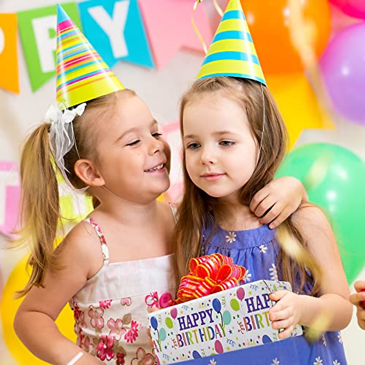 BULKYTREE Birthday Wrapping Paper with Cut Lines for Boys Girls Kids Men Women Holiday Birthday Theme Party Baby Shower - 3 Large Sheets Balloon Happy Birthday Gift Wrap - 27 Inch X 39.4 Inch Per Sheet