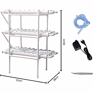3 Layer Hydroponic Grow Kit Earthless Plant Growing Systems Vegetable Tool Grow Kit 108-Locations Hydroponic System for Garden