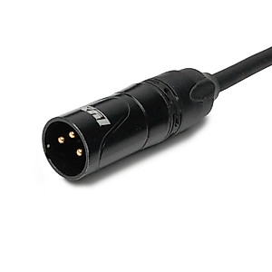 LyxPro Quad Series 25 ft XLR 4-Conductor Star Quad Balanced Microphone Cable for High End Quality and Sound Clarity, Extreme Low Noise, Black