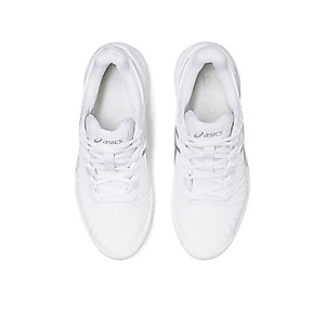 ASICS Women's Gel-Resolution 9 Tennis Shoes, 8.5, White/Pure Silver
