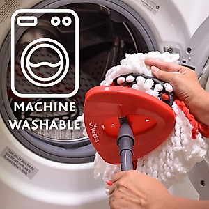 Vileda Turbo 2-in-1 Microfibre Mop Refill Head, 16.5 x 30 x 22 cm, Red