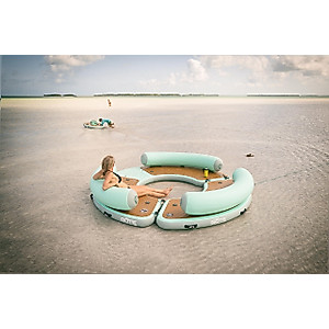 BOTE Inflatable Dock Hangout Suite 240 Degree Size Floating Group Party Raft Lake Beach Adults Kids Family Friendly MAGNEPod Compatible Packable Portable Towable