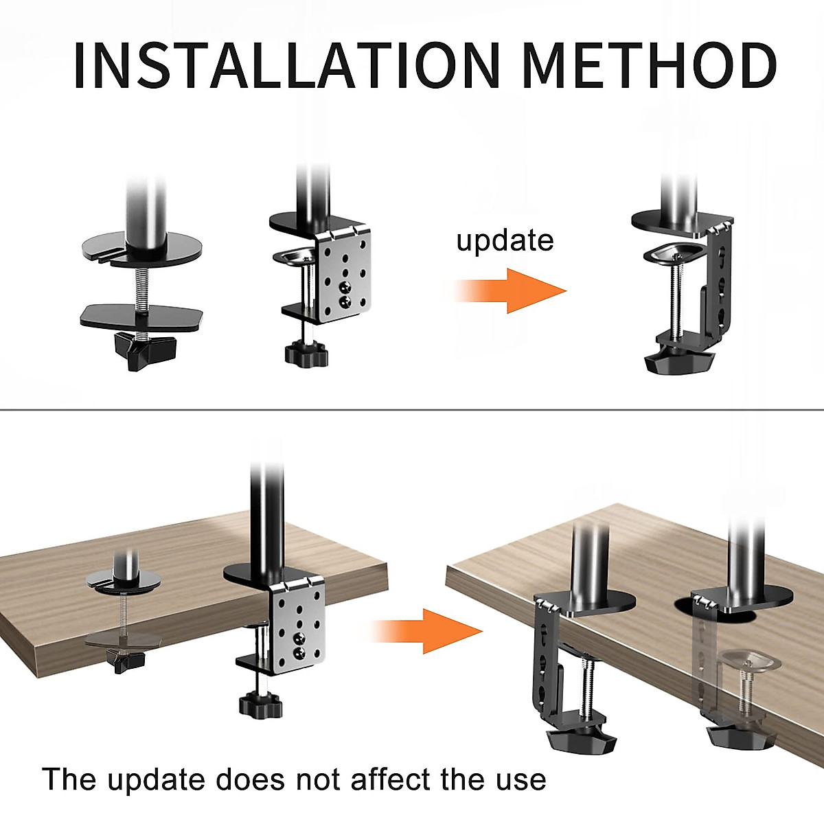 Suptek Dual LED LCD Monitor Desk Mount Heavy Duty Fully Adjustable Stand for 2 / Two Screens up to 27 inch