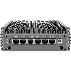 CWWK J6412 six Network Ports i226 2.5G Soft Routing Mini Host 12th Generation Low-Power fanlessIndustrial Personal Computer (No RAM No SSD)