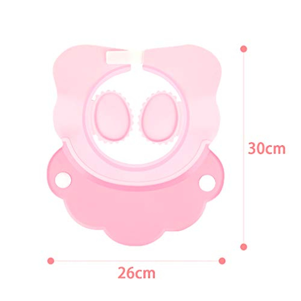 Maveek Baby Bathroom Safety Visor Caps Child Shower Cap，Adjustable Sticker, Comfortable, Soft, Safe, Waterproof & Elastic Ring Hat – for Showers, Bathing, Hair Cut, Pool, Beach, Toddlers (Pink)