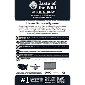 Taste of the Wild Pacific Stream Grain-Free Dry Puppy Food with Smoke-Flavored Salmon 14lb