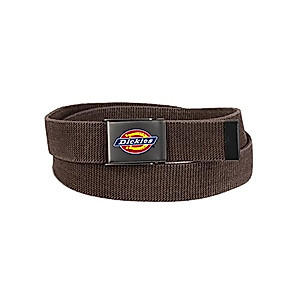 Dickies Men’s Cotton Web Belt with Military Logo Buckle