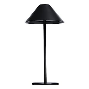 oneleaf Cordless Table Lamp, Modern LED Rechargeable Battery Touch Desk lamp,Night Light, Metal Shell,Minimalist Design, for Couple Dinner/Coffee Table/Restaurant/Bedroom/Camp-Black