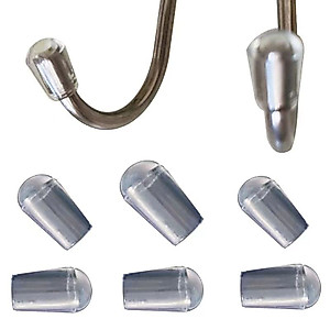 Hanger Hook Protective Cover Furniture Anti Slip Cover Wire Pipe Sealing Cover Storage Rack Cargo Hook Pipe Cover (3MM, Transparent, 50)