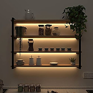 Tyagi-Export Wood Shelves - Shelf 36 Inch(Width) X 24 Inch(Height) - Handcrafted in India - Wide Wooden Wall Shelves for Living Room Bedroom Kitchen Bathroom Farmhouse Backlit Wall Shelf