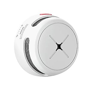Smoke Detector 10-Year Battery with Test/Silence Button, AEGISLINK Fire Alarm with Photoelectric Sensor, Low Battery Warning, S500 (Independent, 1-Pack)