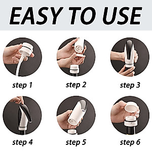 KIEKRO 2 in 1 Electric Wine Aerator, Rechargeable Wine Dispenser Pump, Electric Wine Dispenser, One-touch wine pourer, Suitable for Families, Travel, Parties, Bars,etc (Black)