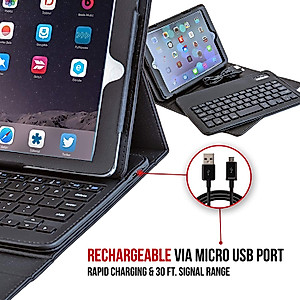 Alpatronix iPad Case with Keyboard, 9.7 inch KX130 Leather iPad Cover w/Detachable Wireless Bluetooth Keyboard Compatible w/Apple iPad 6 (2018), iPad 5 (2017), iPad Pro 9.7 & iPad Air 2/1 – Pink