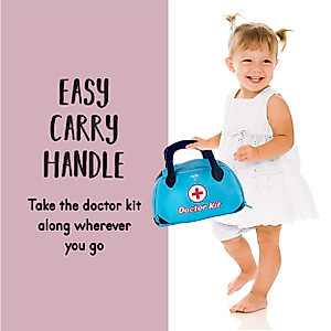 Talking Plush Toy Doctor Kit for Toddlers | Doctor Playset | Kid Doctor Set | Doctor Kit for Toddlers | Dr Kit | Includes Talking Blood Pressure Meter, Otoscope, Stethoscope, Thermometer & Syringe