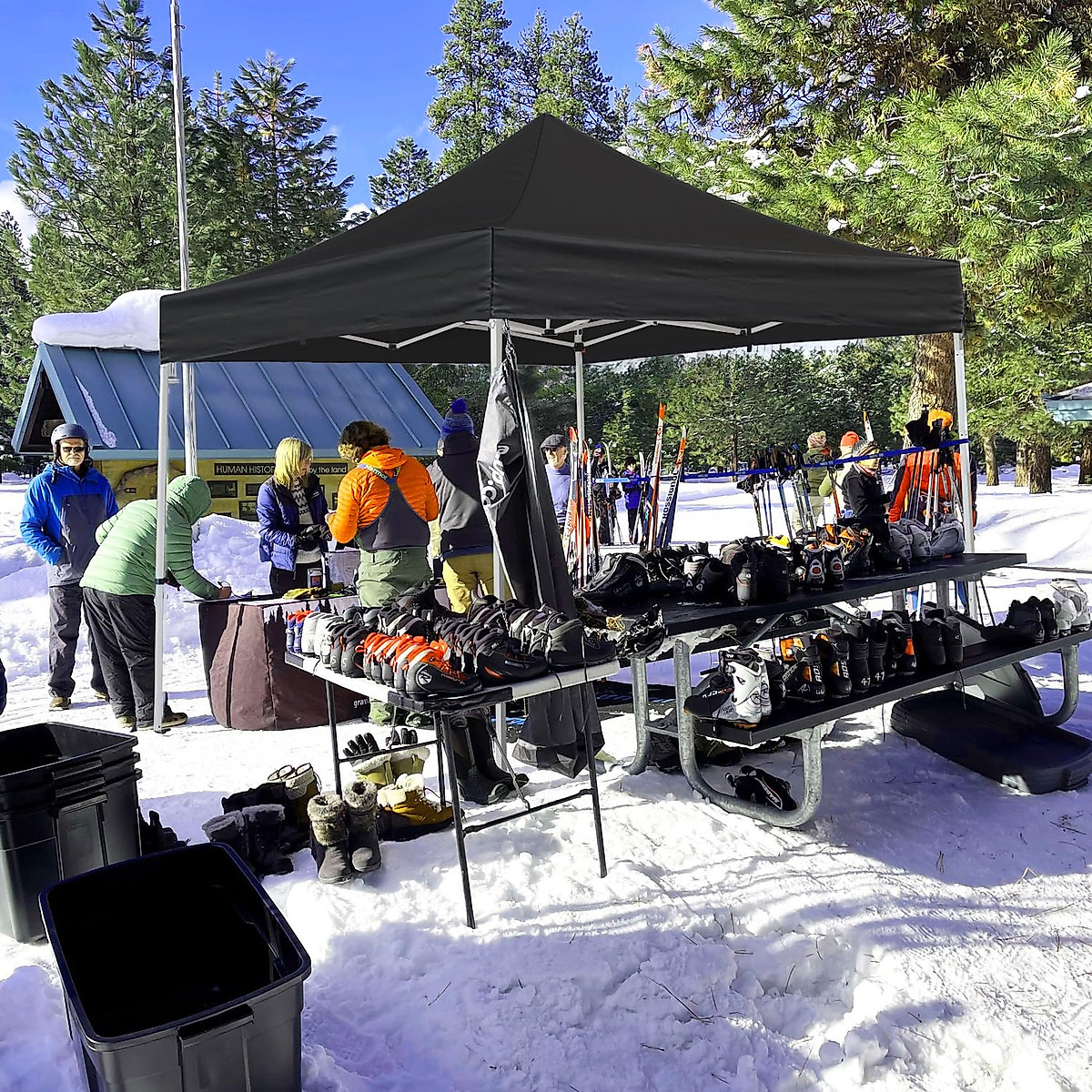 ShiningShow 10x10 Canopy Replacement Top for Pop Up Canopy Tent, UV Protection, Waterproof and Windproof Tent Roof for Outdoor Garden Patio Sun Shade, Black