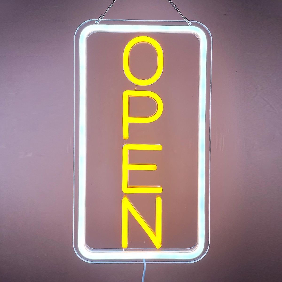 Neon Open Sign, Open Sign Led, 9" x 16" Dimmable Open Sign, Ultra Bright Open Signs for Business, USB Powered Led Light Sign for Party Bar Stores Wall Decor