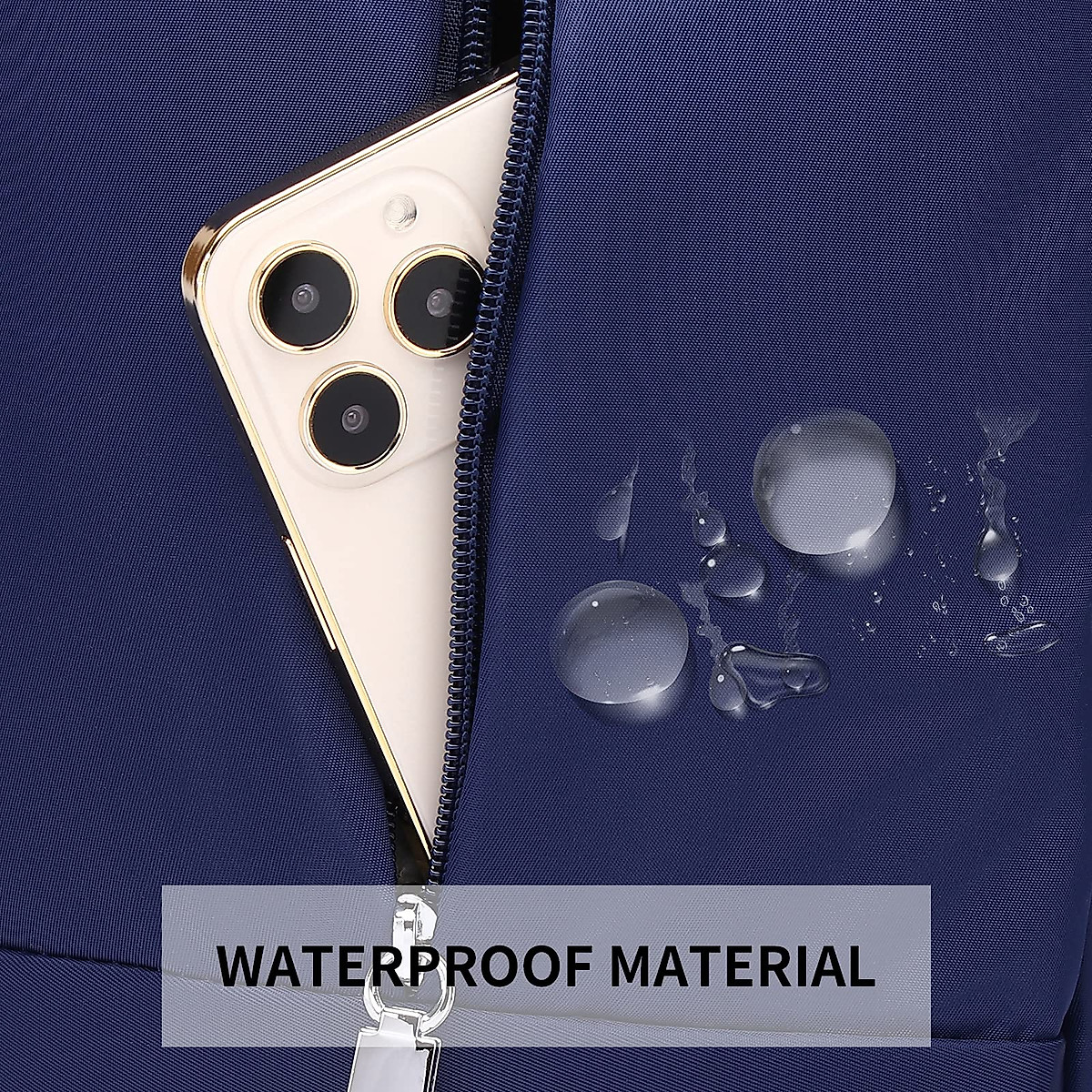 Crossbody Backpack For Men Waterproof Sling Bag With Usb Charger Port Cross Chest Shoulder Daypack Hiking Travel Body Bag Mens (Blue)