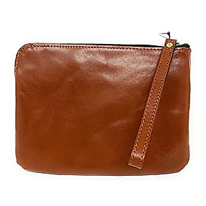 Patricia Nash Perforated Leather Cassini Wristlet, Tan