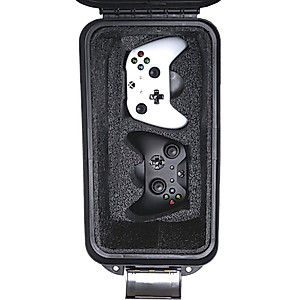 Case Club Compact Hard Case - Fits Xbox Series X, Two Controllers, & Cords - Impact Resistant - Lockable - Laser Cut Foam - Made in USA (Xbox Series X)