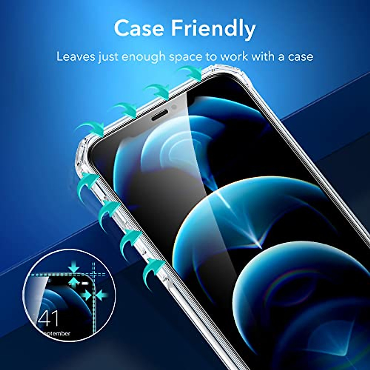 ESR Tempered-Glass Screen Protector for iPhone 12 Pro Max [3-Pack] [Easy Installation Frame] [Case-Friendly] Premium Tempered Glass Screen Protector for iPhone 12 Pro Max 2020, 6.7-Inch